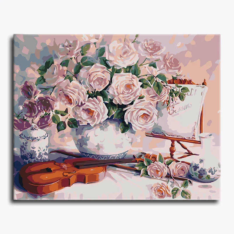 Rose Melody – Paint by Numbers | DIY Paintsy